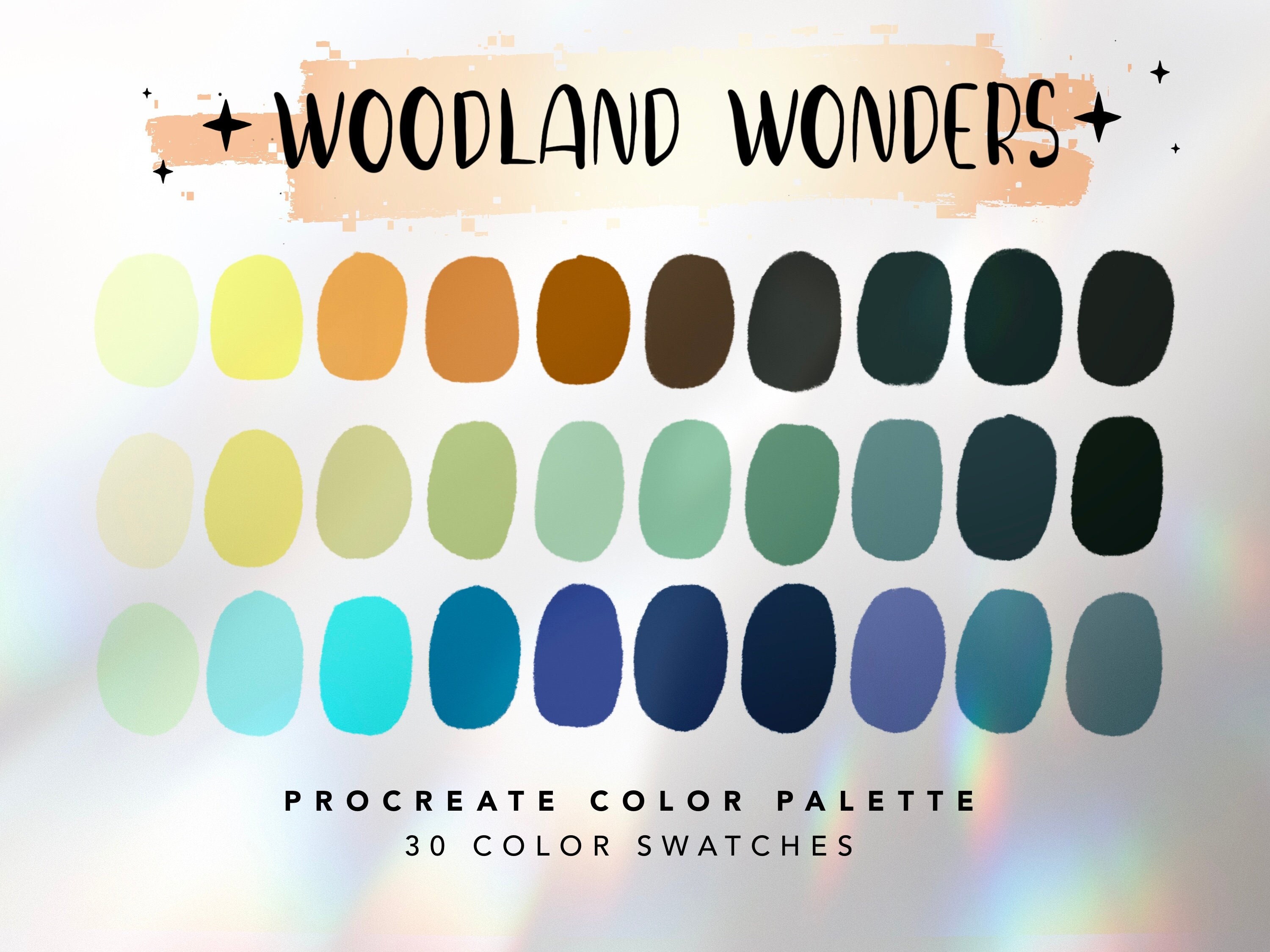 Woodland Wonders Procreate Color Palette Procreate App Fantasy Color