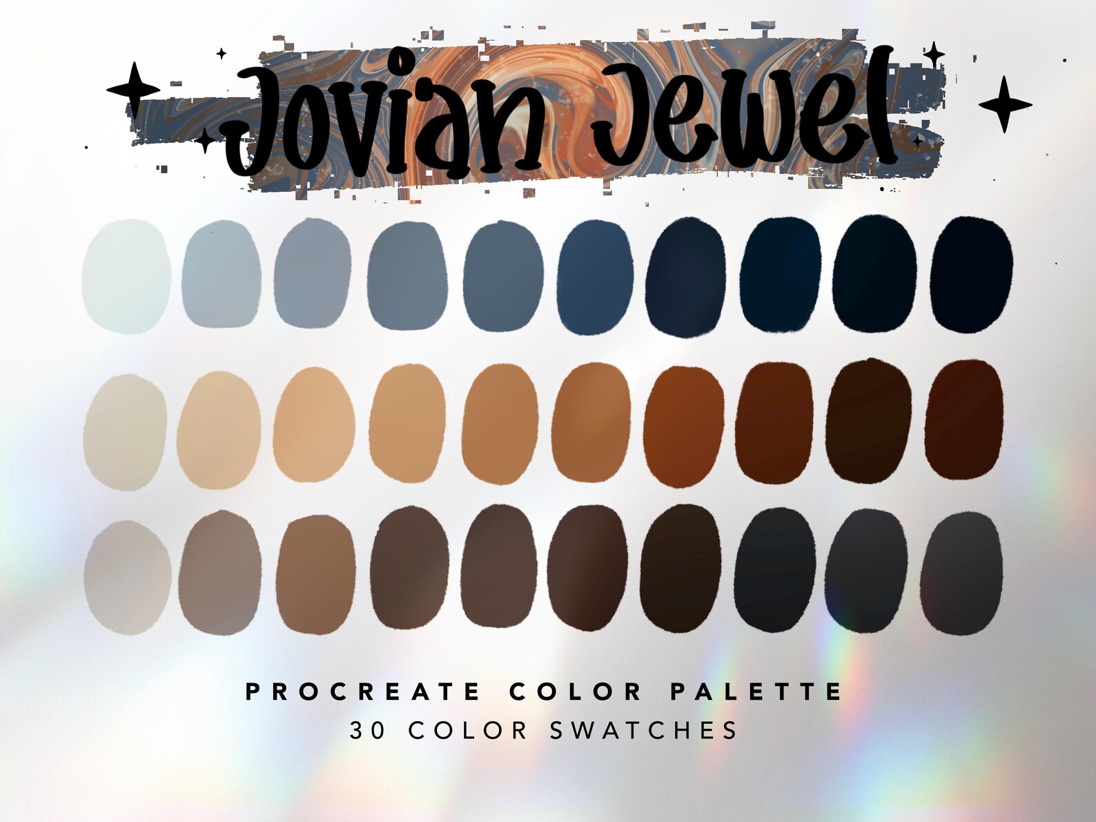 Jovian Jewel Procreate Color Palette Procreate iPad Art Illustration ...
