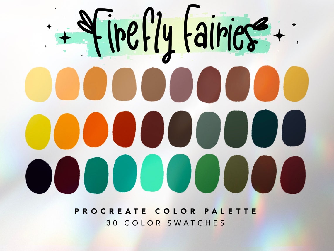 Firefly Fairies Procreate Color Palette | Procreate App | Fantasy Color ...
