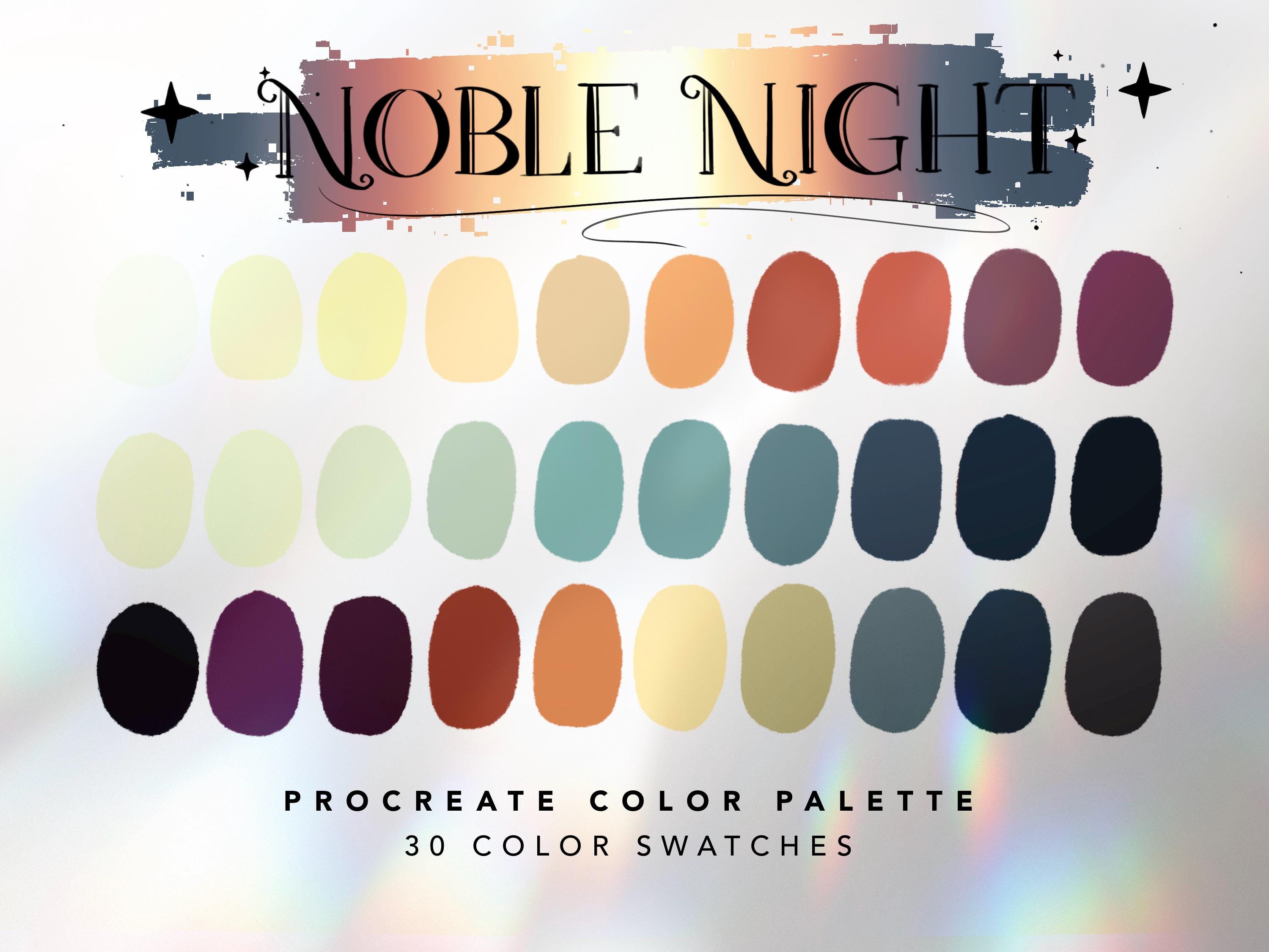 Noble Night Procreate Color Palette | Procreate App | Fantasy Color ...