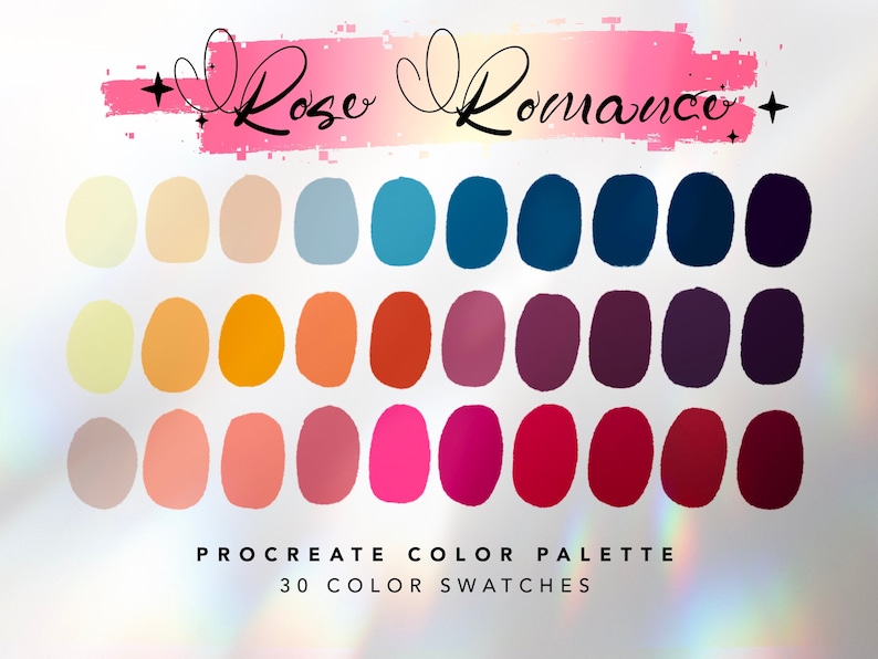 Rose Romance Procreate Color Palette | Procreate | iPad Art ...