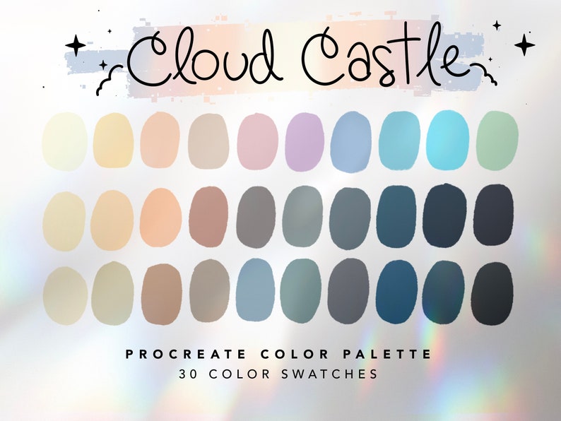 Cloud Castle Procreate Color Palette | Procreate | iPad Art ...