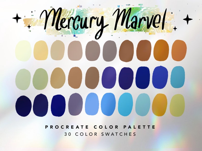 Mercury Marvel Procreate Color Palette | Procreate | iPad Art ...