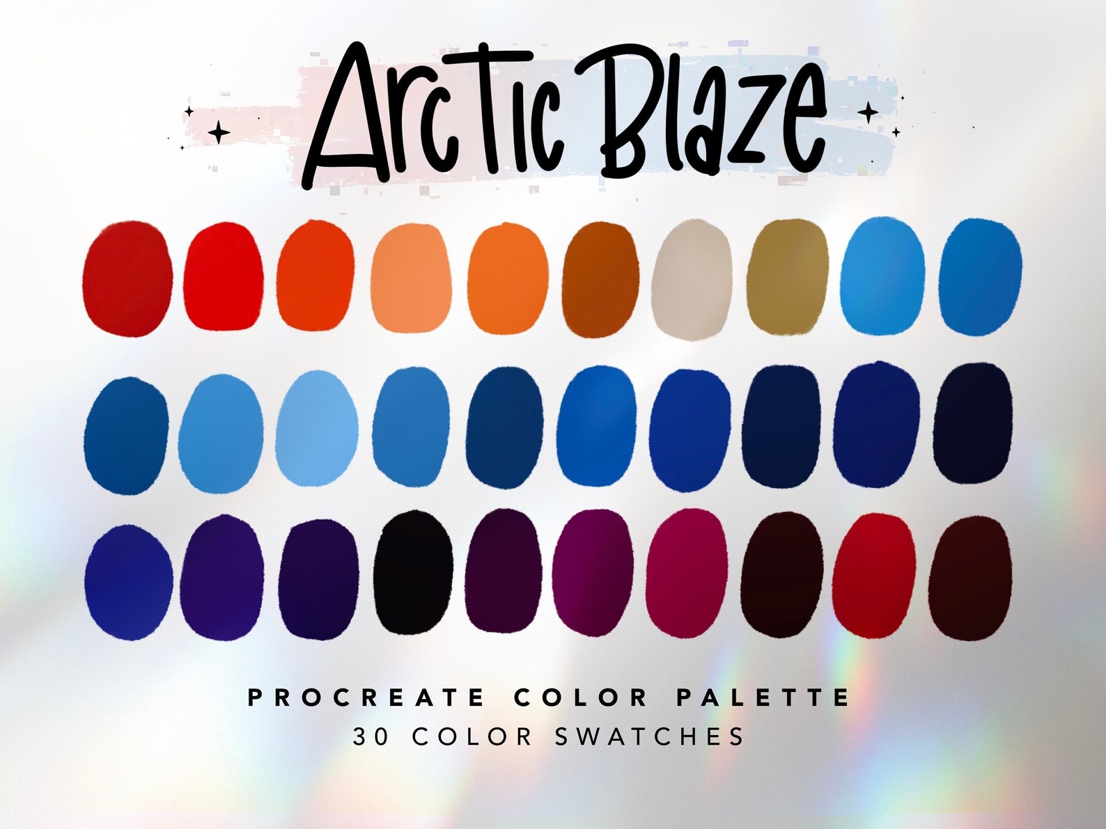Arctic Blaze Procreate Color Palette | Procreate | iPad Art ...