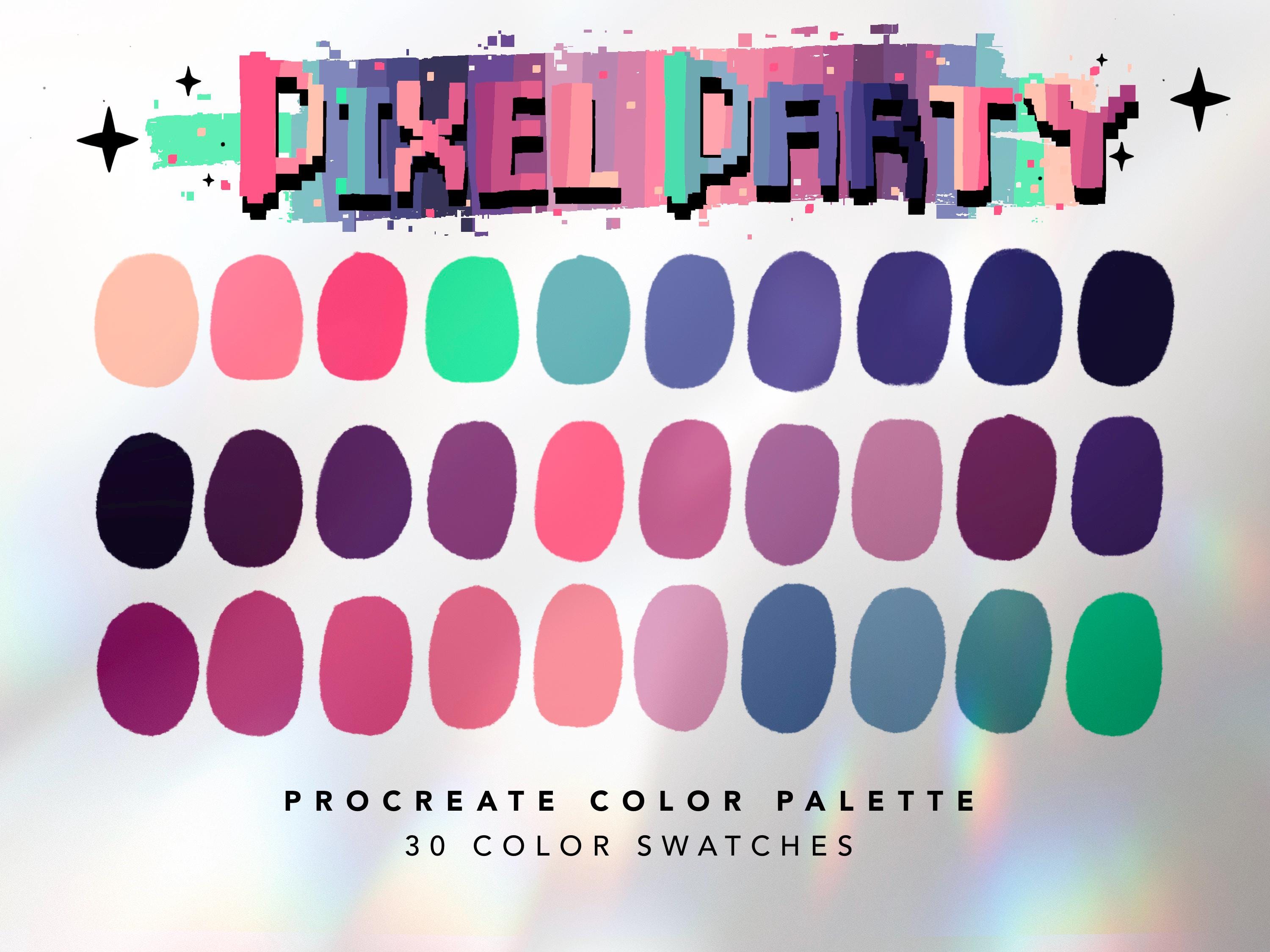 Pixel Party Procreate Color Palette | Procreate | iPad Art Illustration ...
