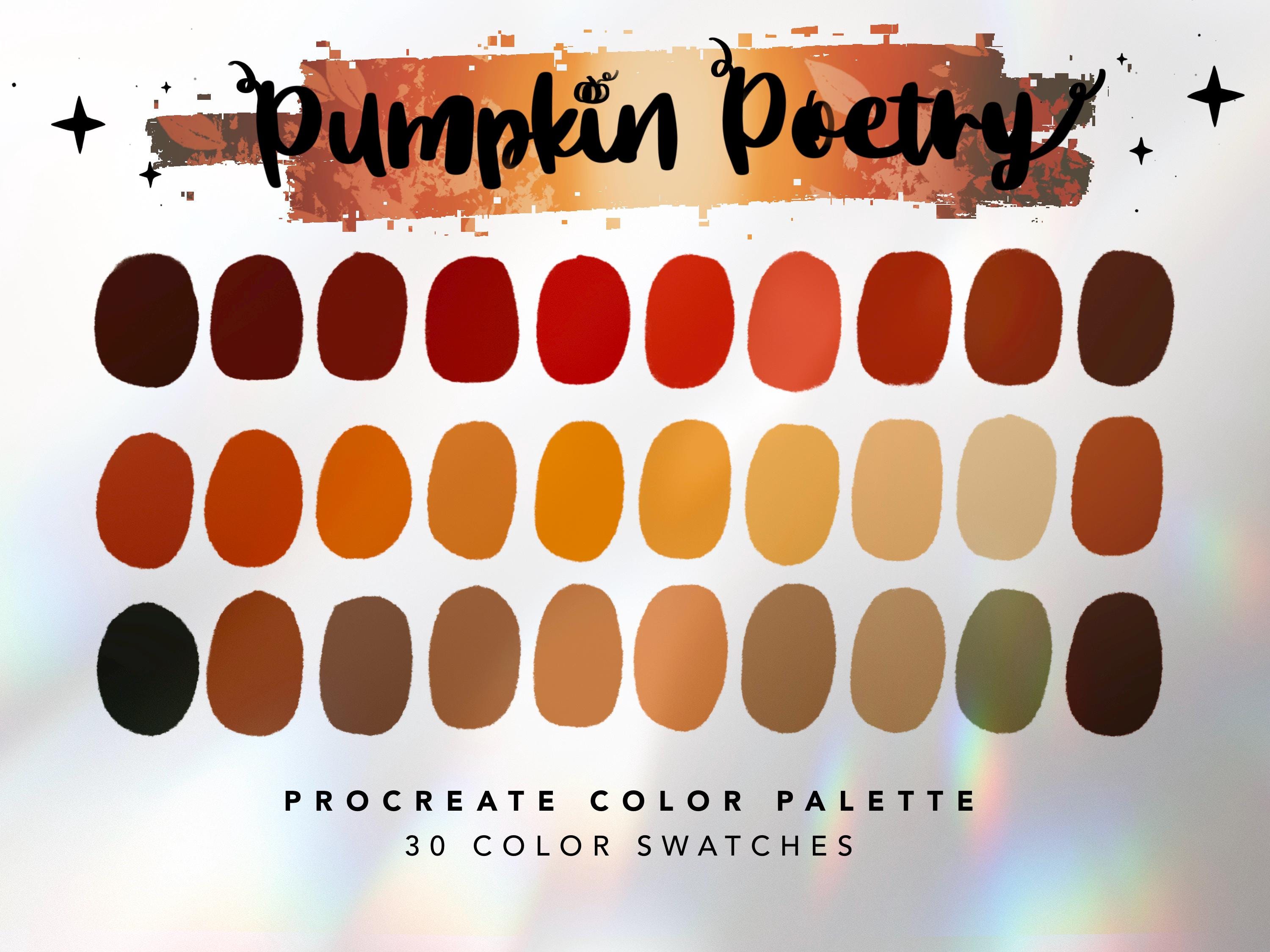 Pumpkin Poetry Procreate Color Palette | Procreate | iPad Art ...