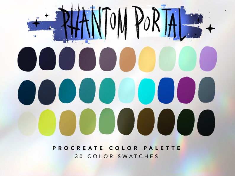 Phantom Portal Procreate Color Palette | Procreate App | Futuristic ...