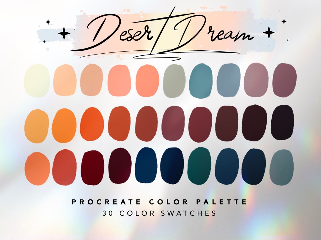 Desert Dream Procreate Color Palette | Procreate | Pastel Muted Color ...