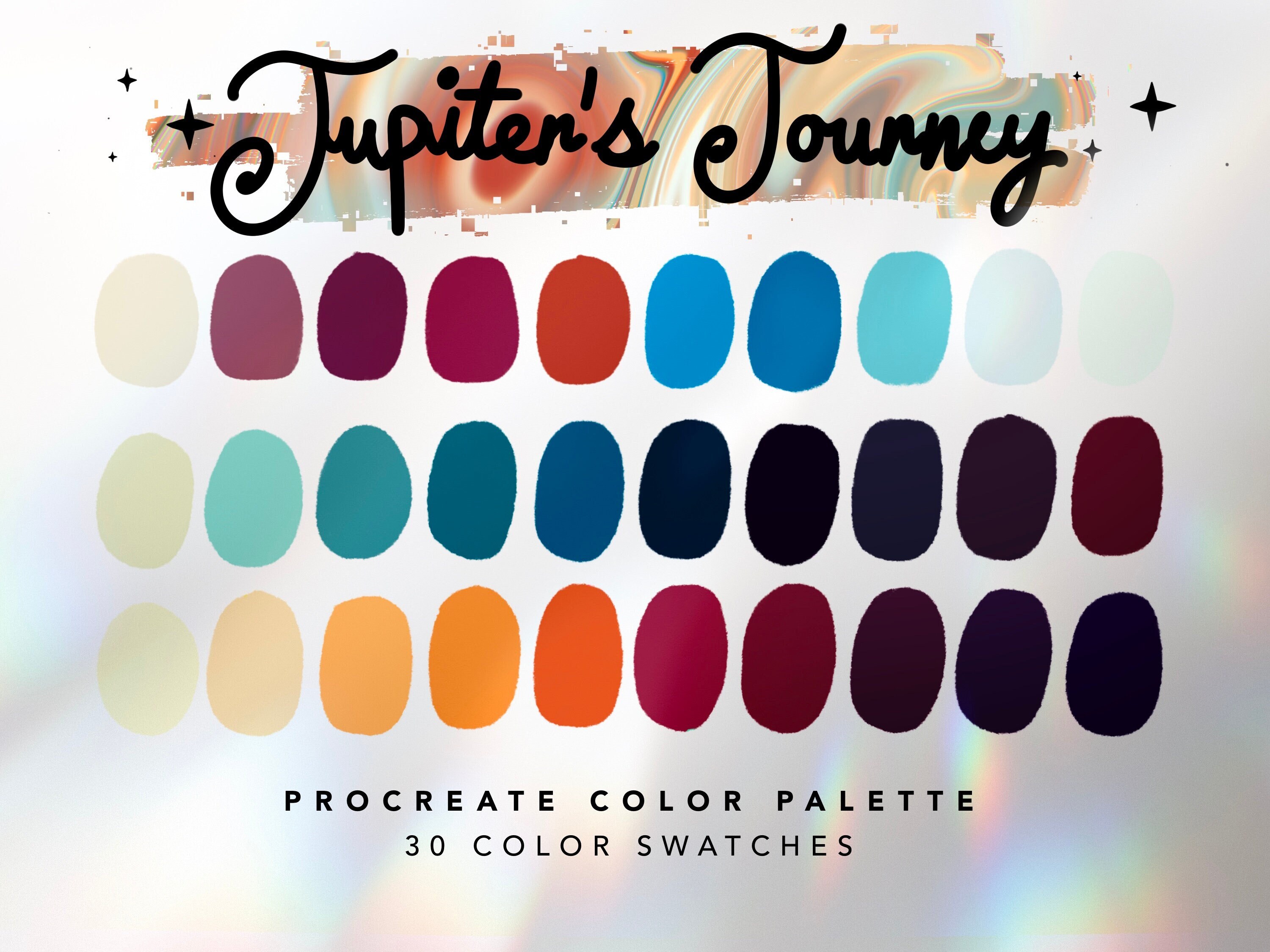 Jupiter's Journey Procreate Color Palette | Procreate | iPad Art ...