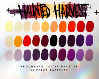 Cursed Coves Procreate Color Palette Procreate App Halloween Color ...