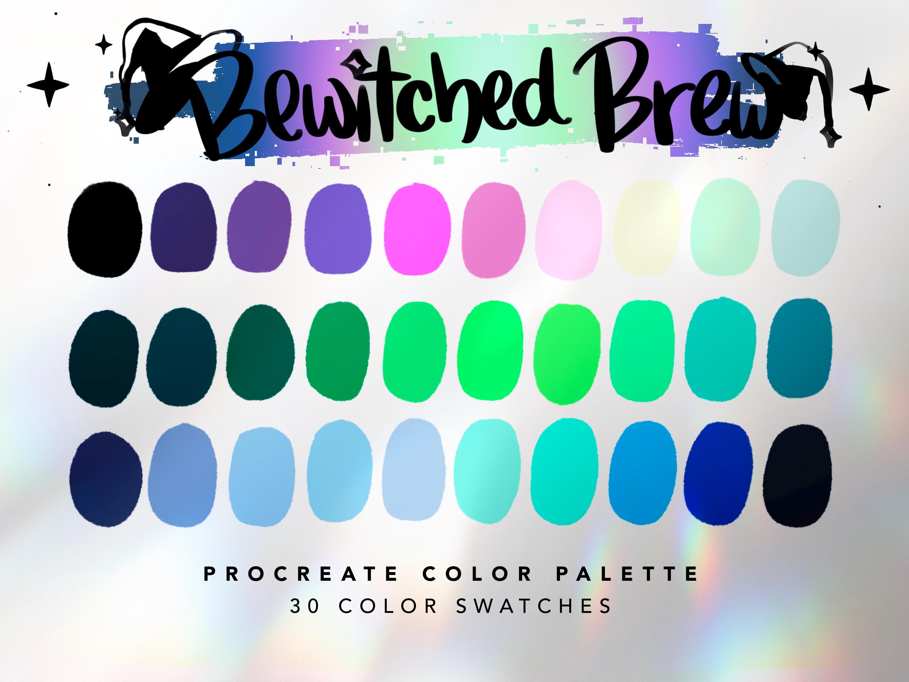 Bewitched Brew Procreate Color Palette | Procreate App | Halloween ...