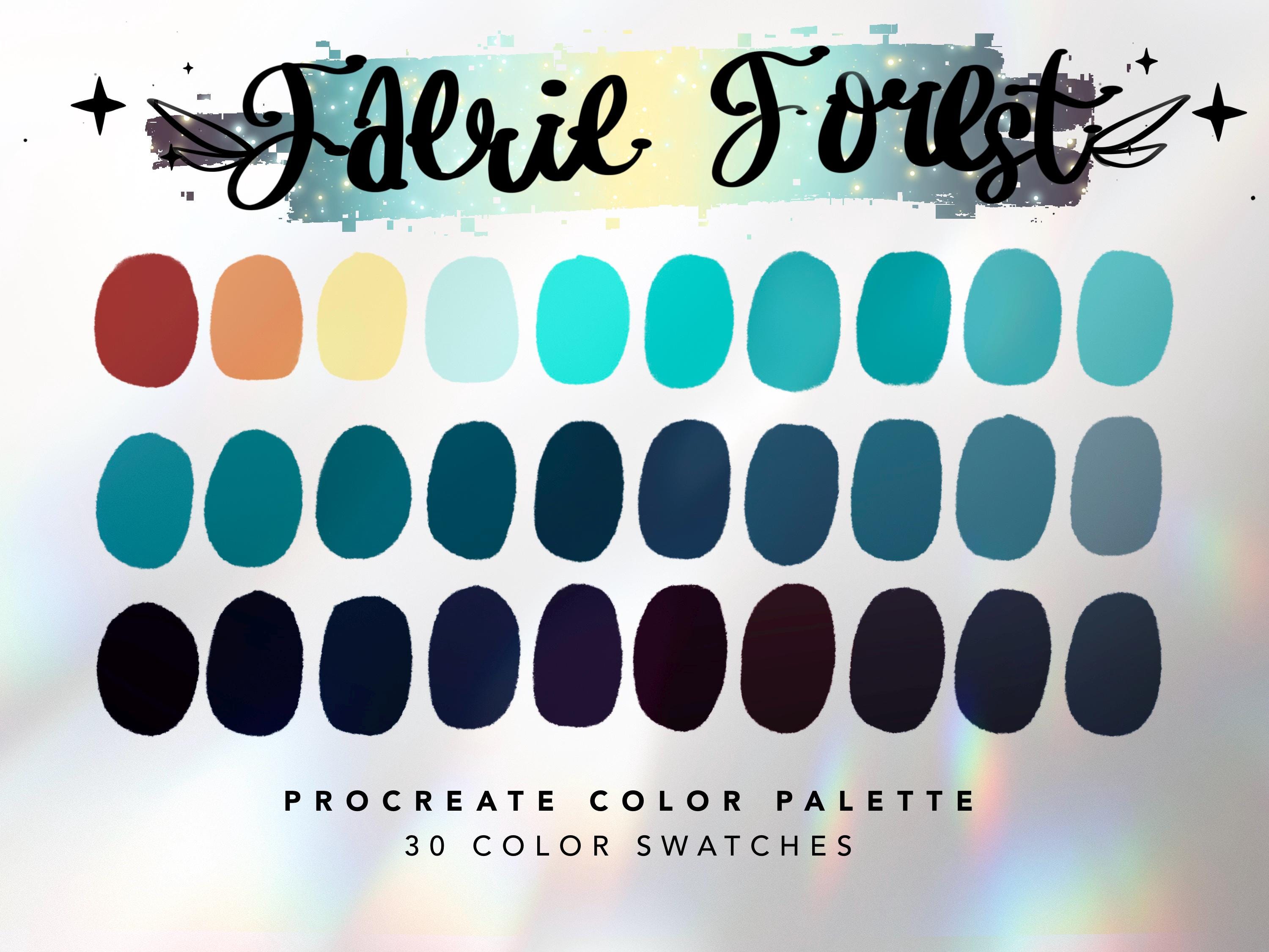 Faerie Forest Procreate Color Palette | Procreate App | Fantasy Color ...