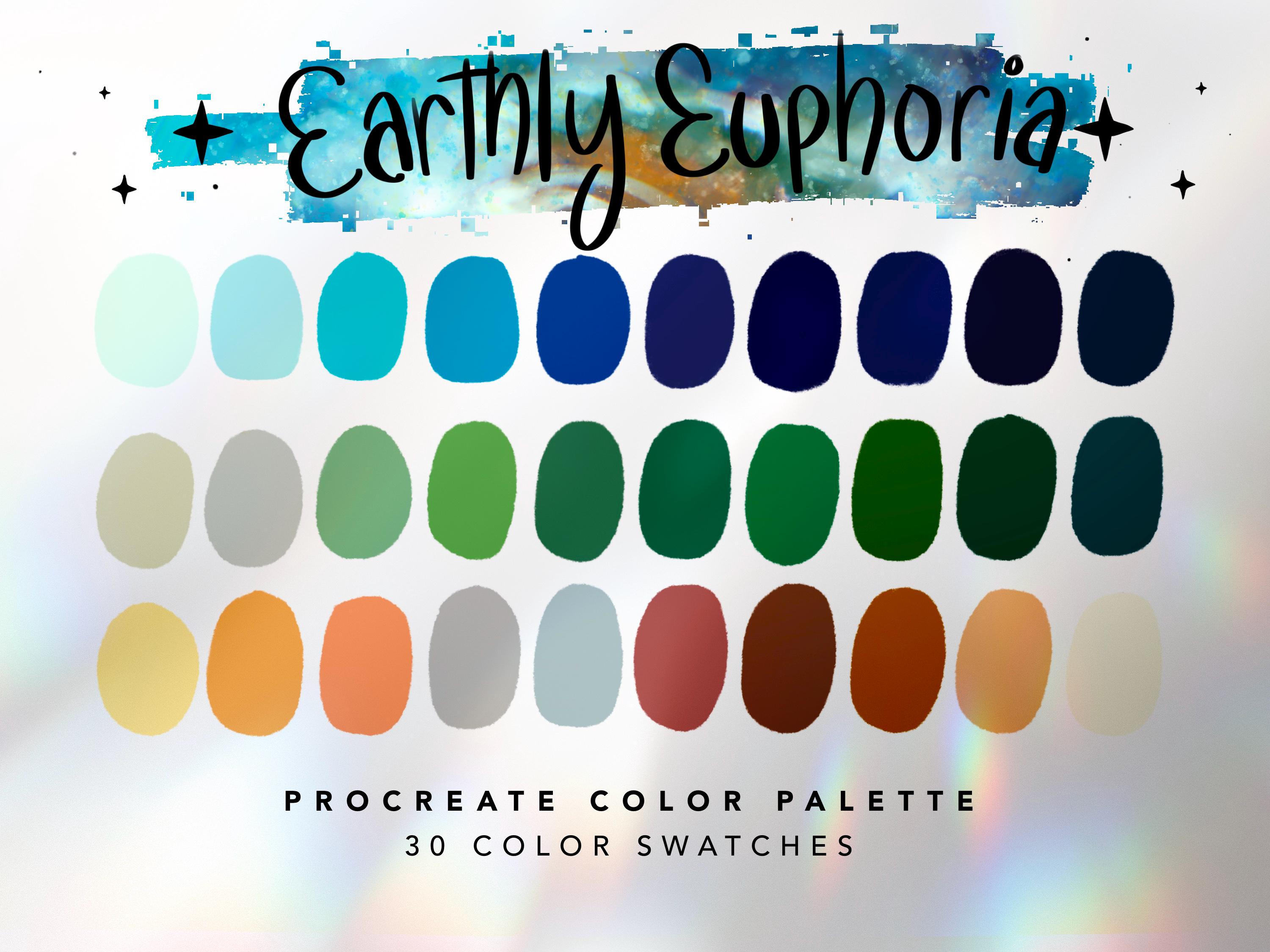 Earthly Euphoria Procreate Color Palette | Procreate | iPad Art ...