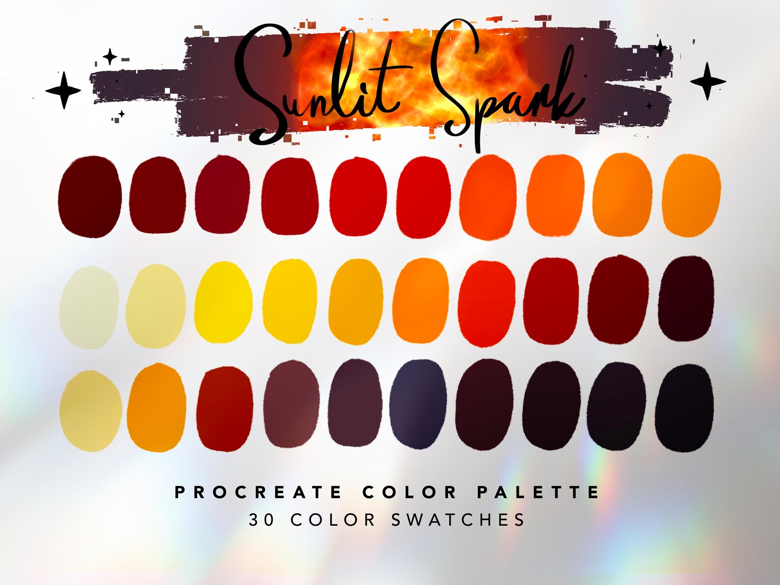Sunlit Spark Procreate Color Palette | Procreate | iPad Art ...