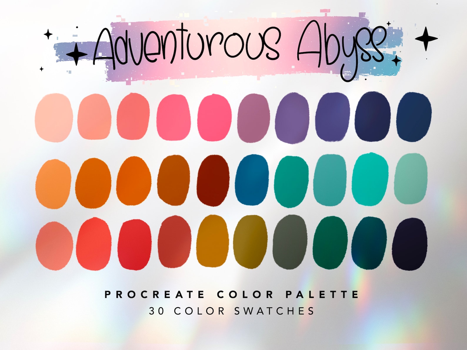 Adventurous Abyss Procreate Color Palette | Procreate App | Free Spirit ...
