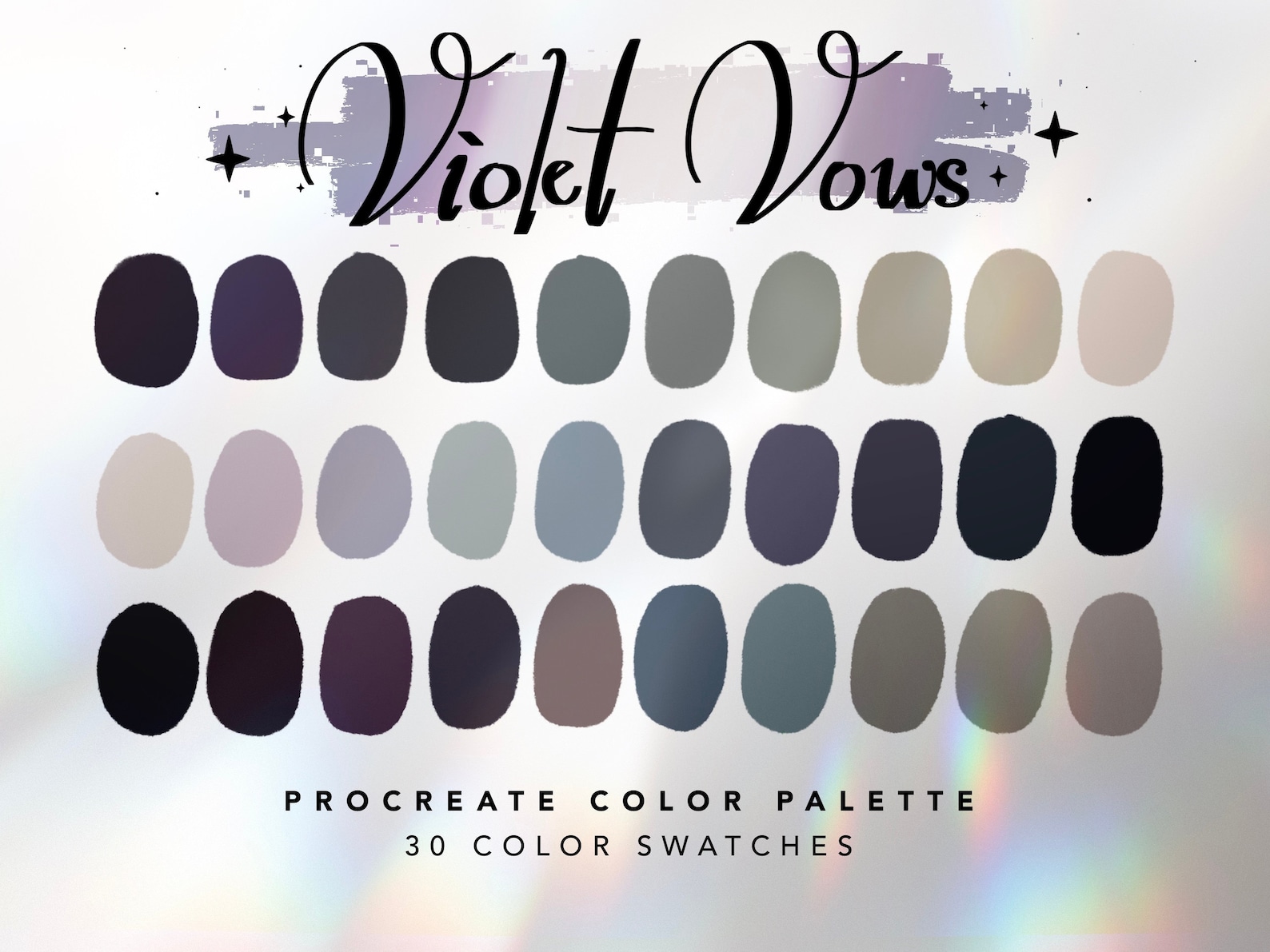 Violet Vows Procreate Color Palette | Procreate App | Goth Wedding ...