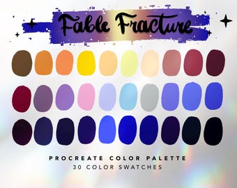 Moonlight Magma Procreate Color Palette | Procreate App | Blood Moon ...