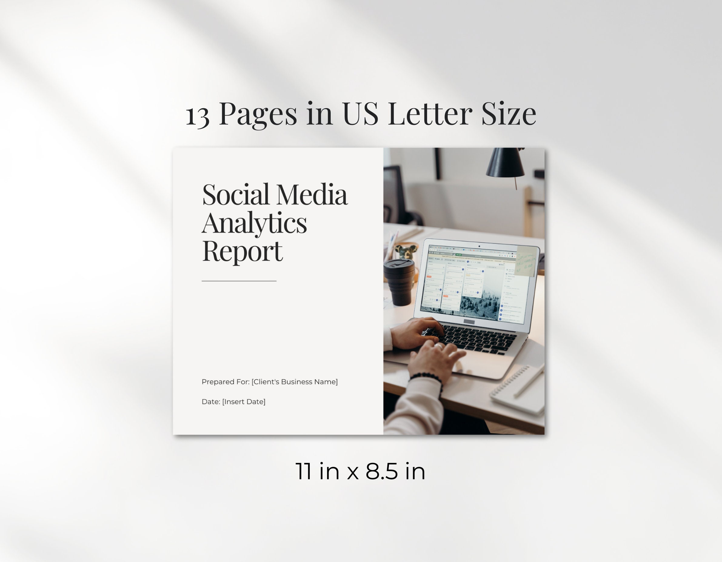 Social Media Analytics Report | Canva Template - Etsy