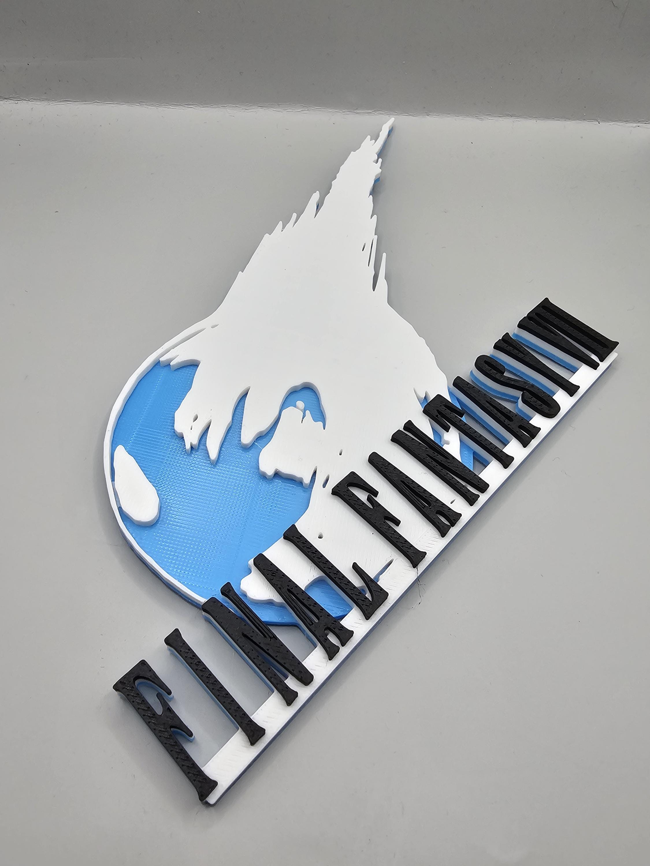 Final Fantasy 7 Logo FFVII Homemade Gaming Gift FF7 Wall Art Fantasy ...