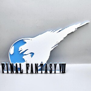 Final Fantasy 7 Logo FFVII Homemade Gaming Gift FF7 Wall Art Fantasy ...