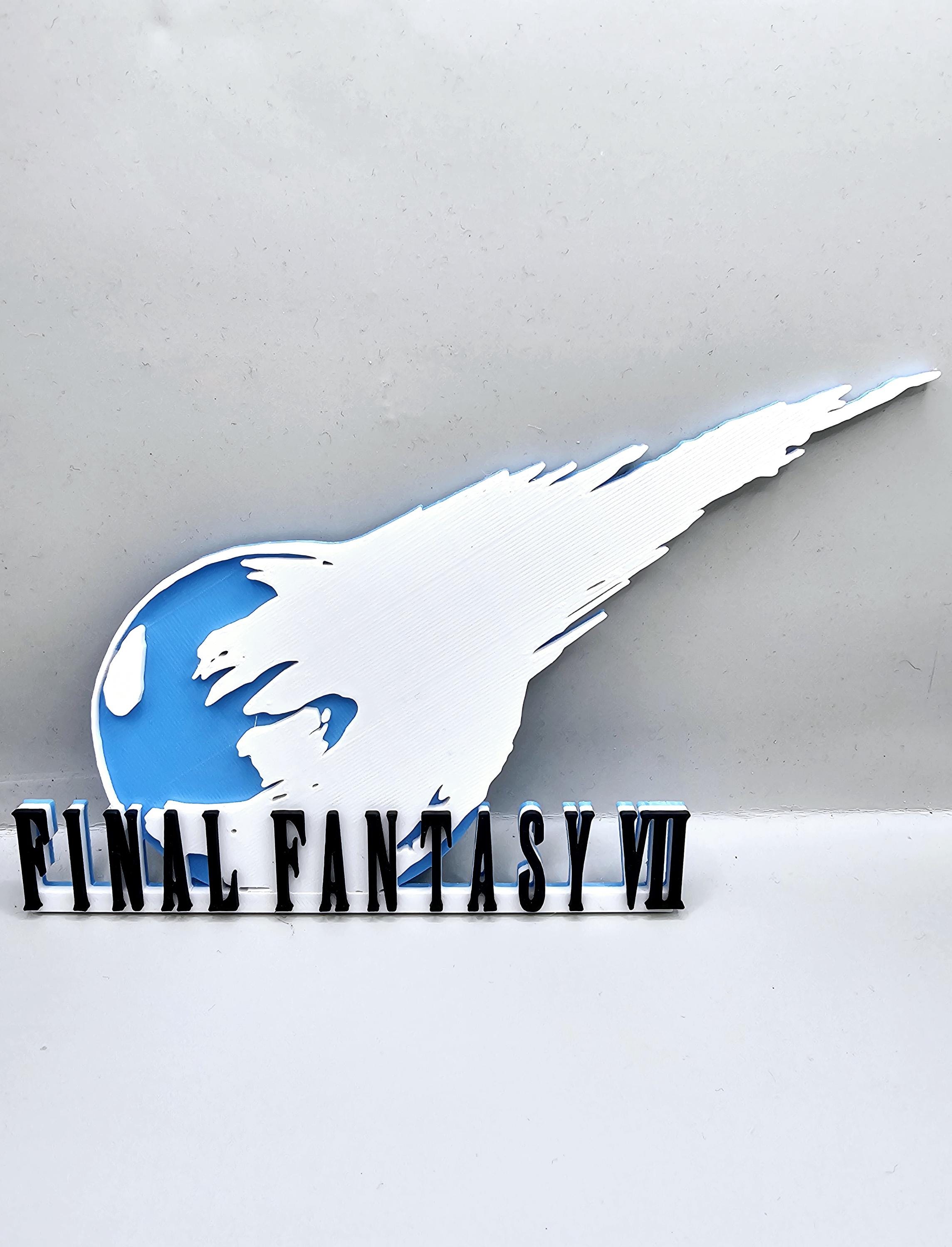 Final Fantasy 7 Logo FFVII Homemade Gaming Gift FF7 Wall Art Fantasy ...