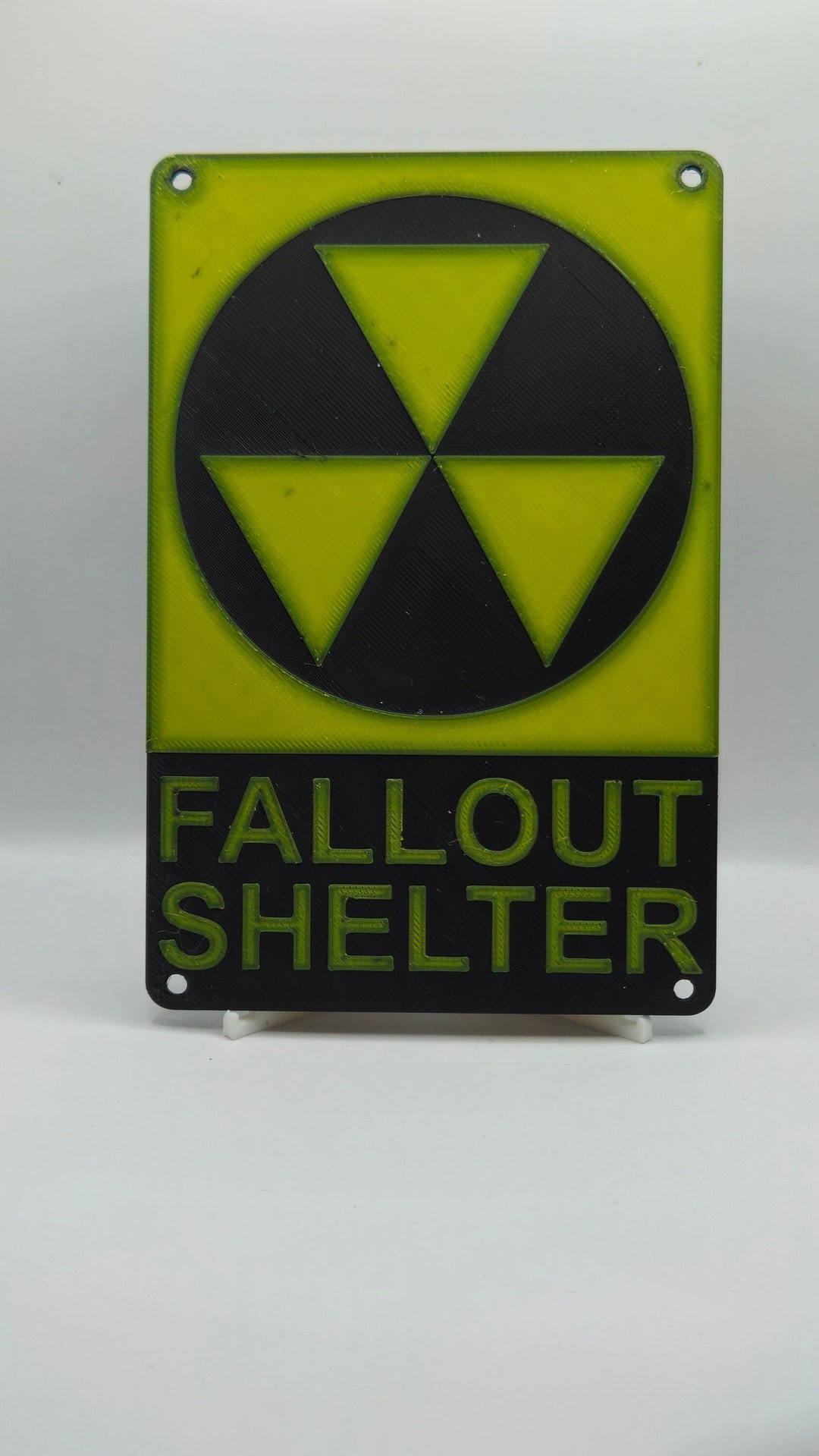 Fallout Shelter Poster Homemade Plastic Fallout Sign Textured Wall Art ...