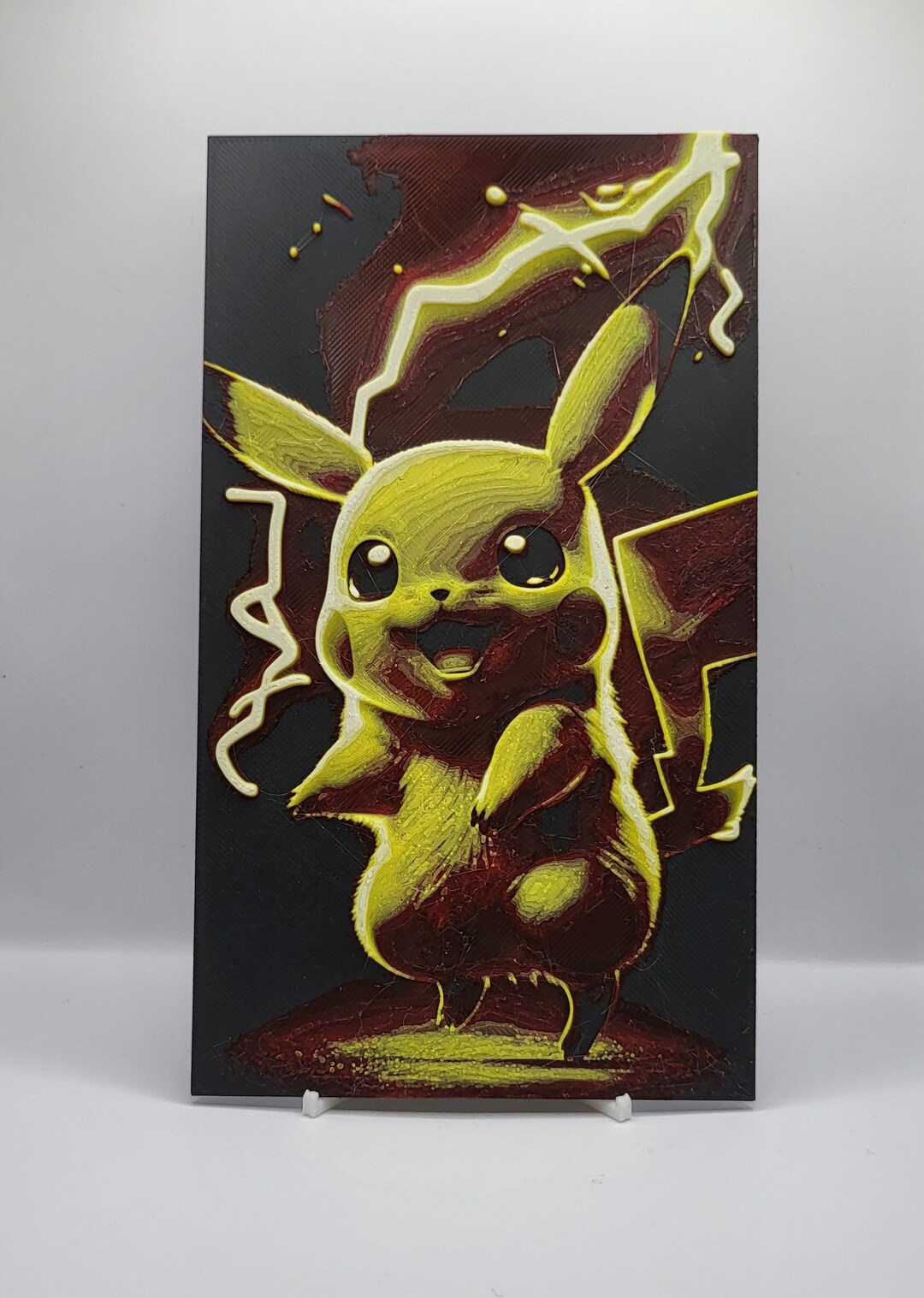 Pikachu Portrait 3d Print Pokemon Wallart Decor - Etsy