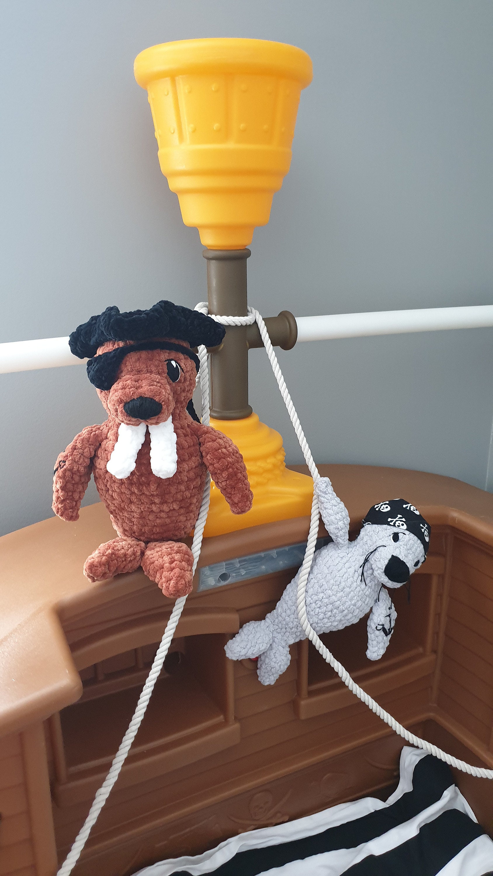 Captain Wally the Crochet Amigurumi Pirate Walrus Plushie - Etsy