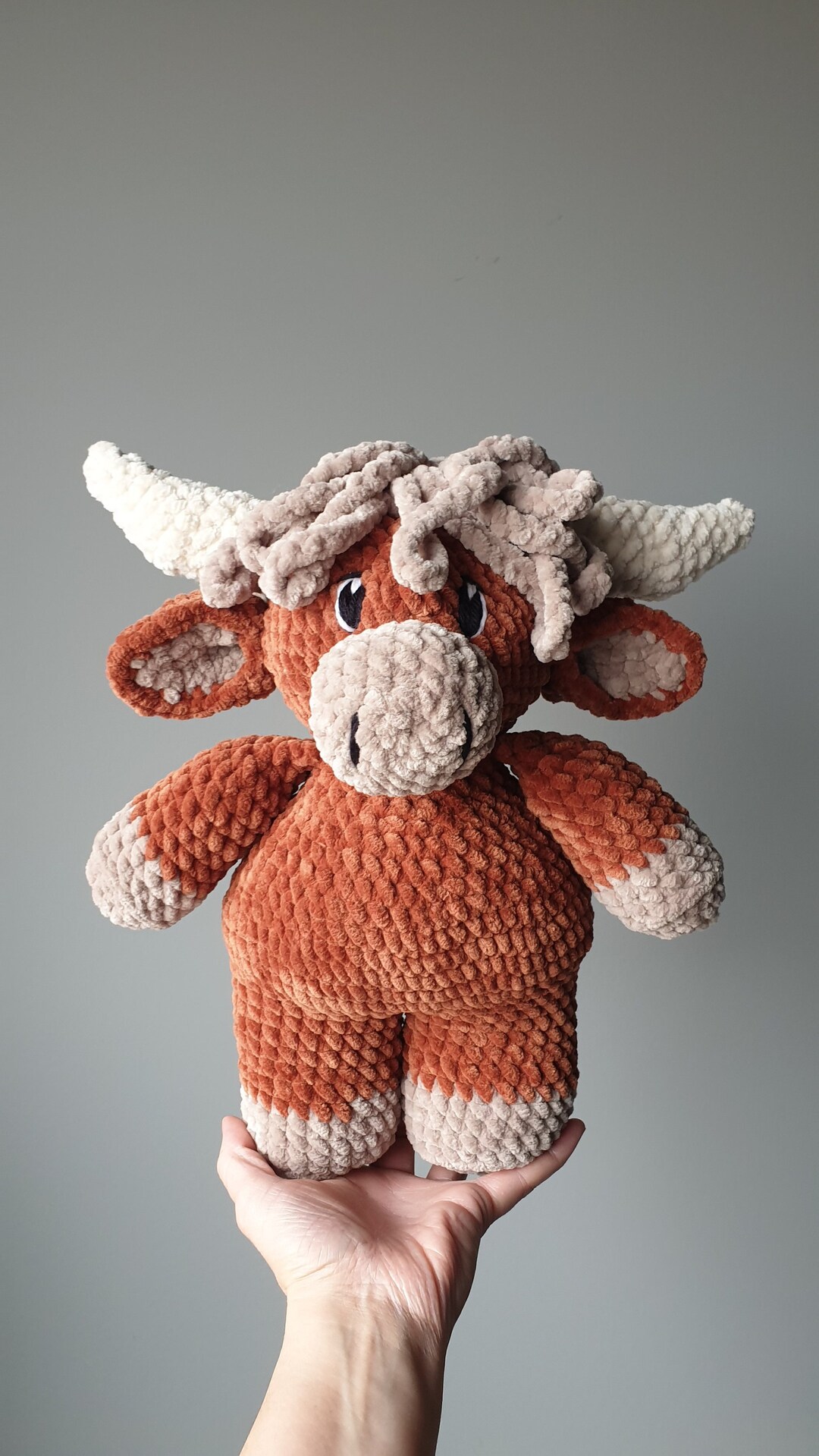 Hamish the Highland Cow Crochet Plushie Amigurumi Pattern - Etsy