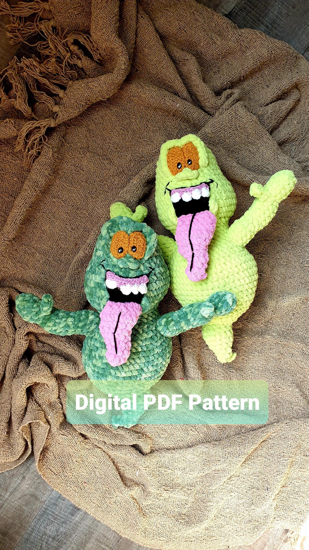 Slimey Guy Ghost Crochet Amigurumi Pdf Pattern - Etsy