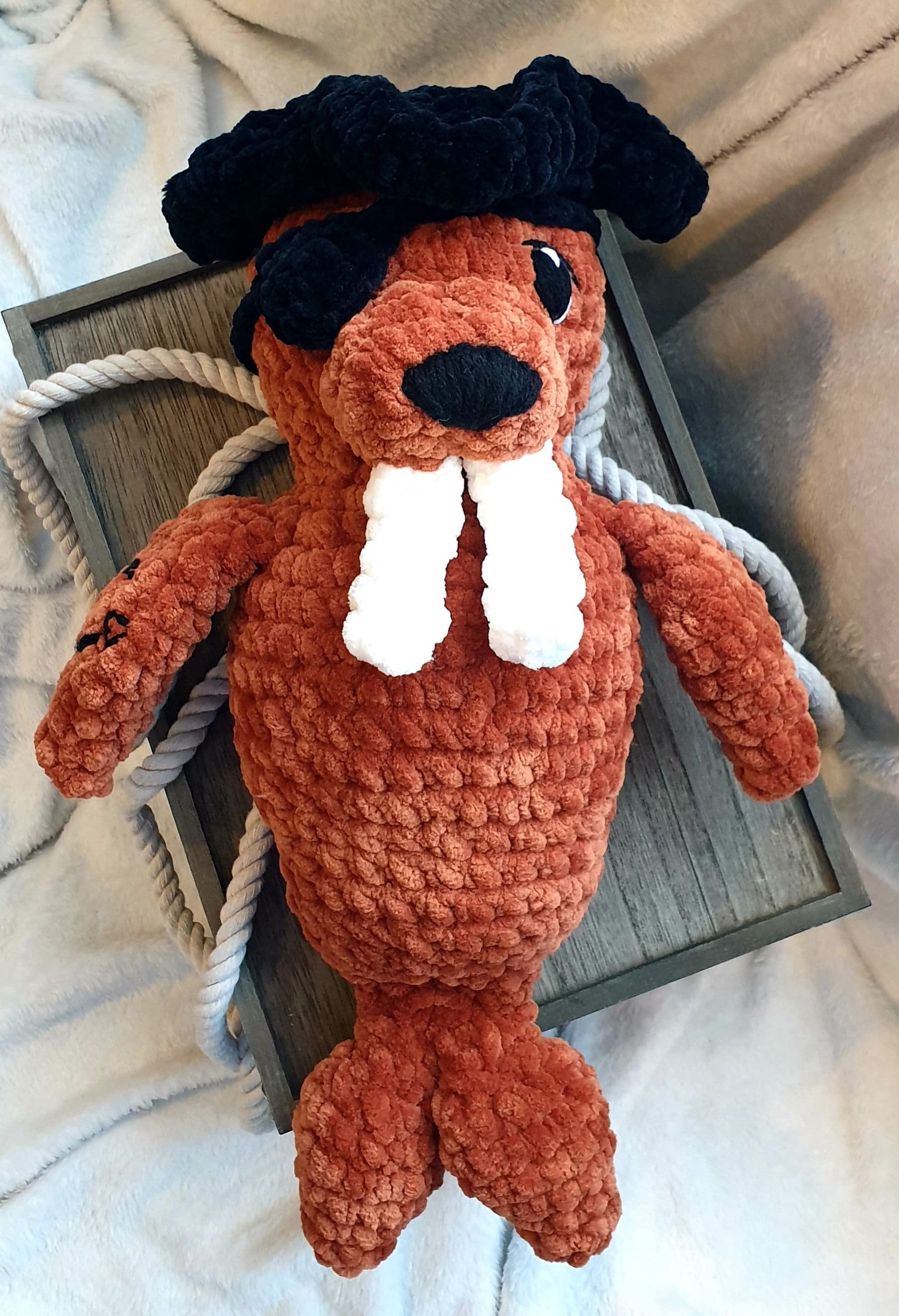 Captain Wally the Crochet Amigurumi Pirate Walrus Plushie - Etsy