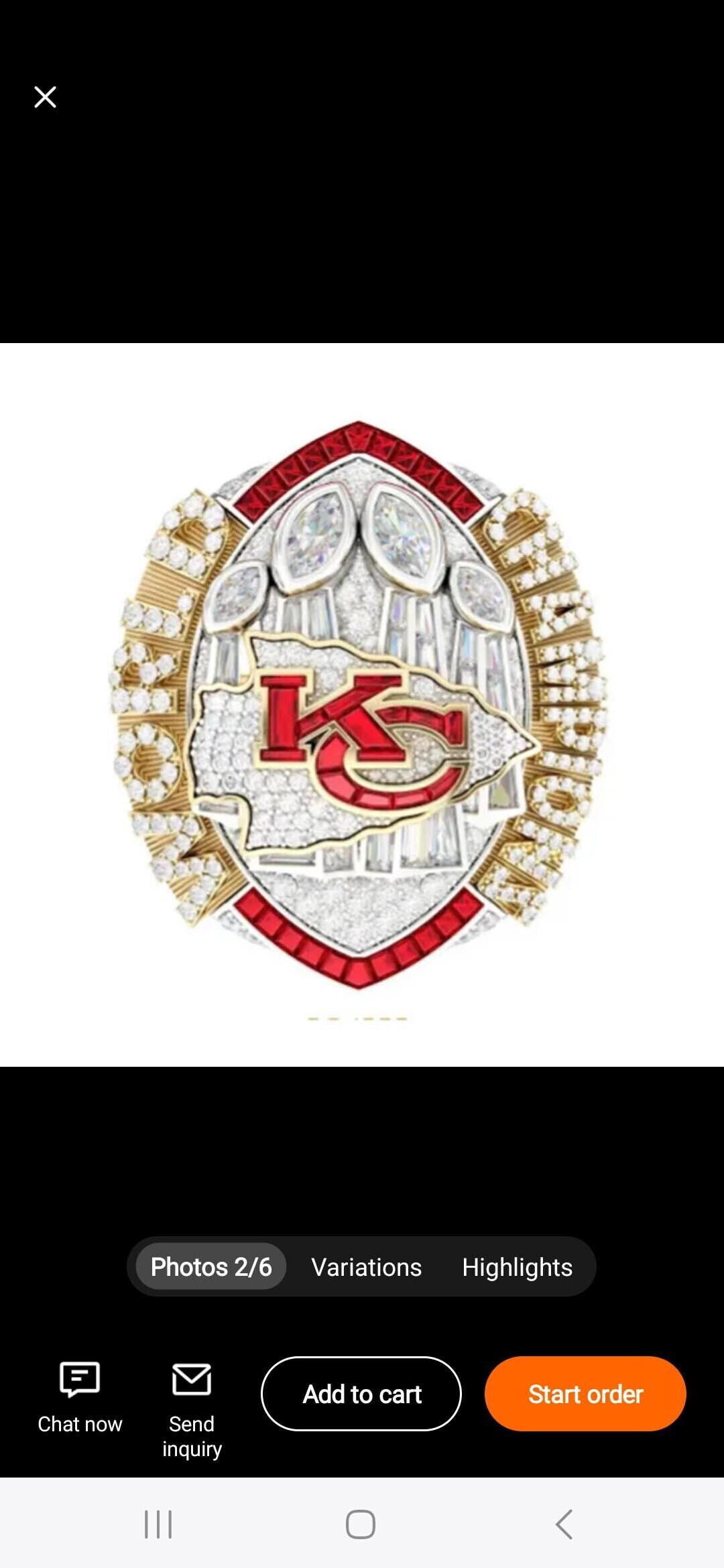 Patrick Mahomes Super Bowl Ring Size 13 Pre-order Will Take 30 Days to ...
