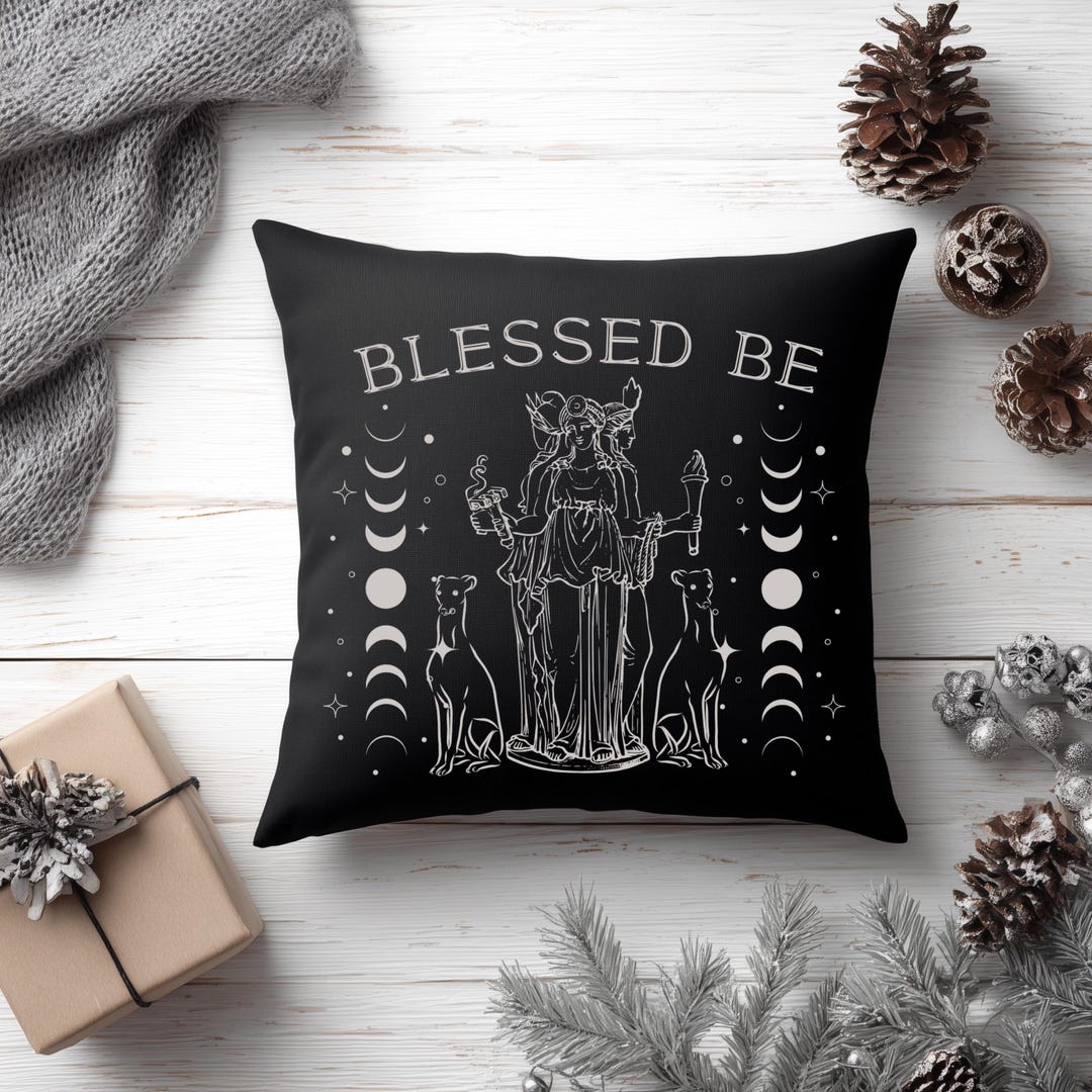 Hecate Statue Hecate Pillow Hekate Goth Girl Gifts Gothic Pillow Winter ...