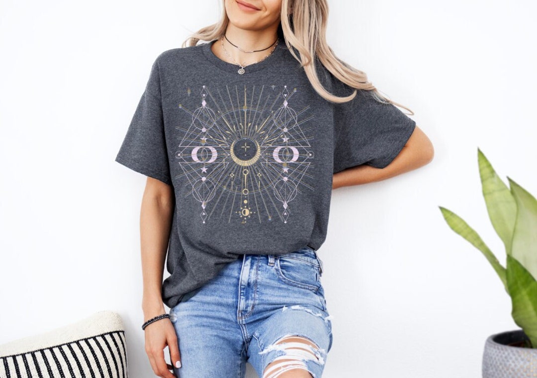 Mystical Shirt Sacred Geometry Spiritual Shirt Trendy Shirts Light ...