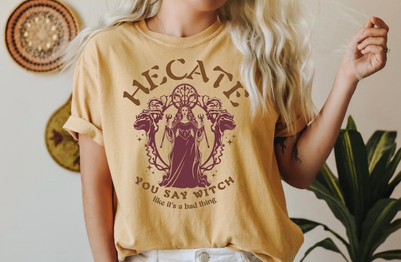 Hecate Shirt Hecate Hekate Shirt Hekate Greek Goddess Tee Maiden Mother ...