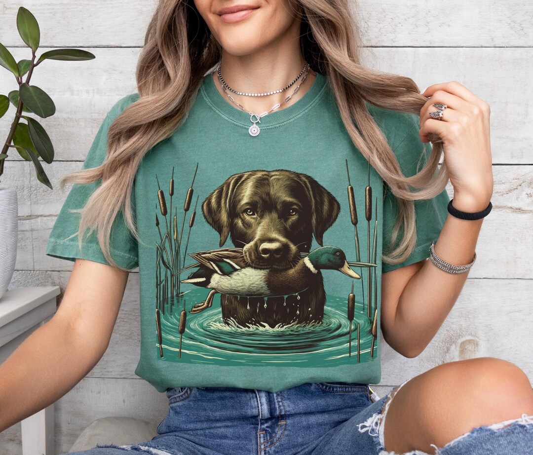 Chocolate Lab Shirt Mallard Duck Shirt Hunting Season Shirt Hunting ...