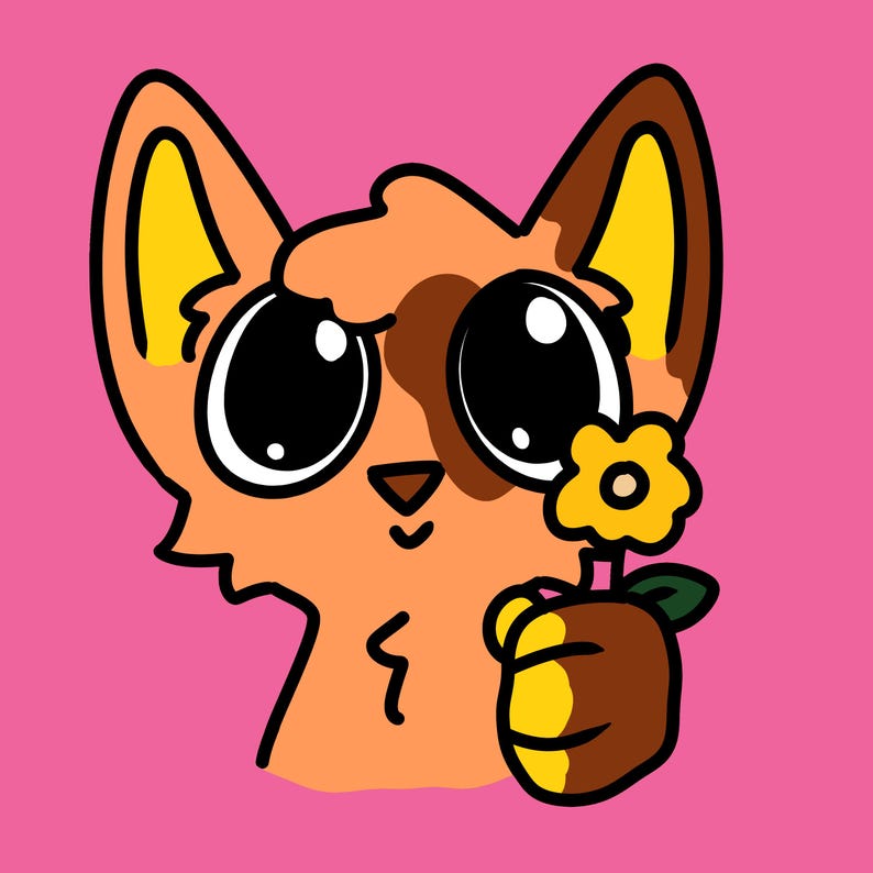 Custom Furry Art Commission: Cute Flower Icon (digital) - Etsy