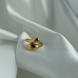 Gold Bold Chunky Wrap Adjustable Ring Aesthetic Statement Chunky Ring ...