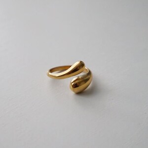Gold Bold Chunky Wrap Adjustable Ring Aesthetic Statement Chunky Ring ...