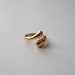 Gold Bold Chunky Wrap Adjustable Ring Aesthetic Statement Chunky Ring Thick Trendy Minimal Ring ...