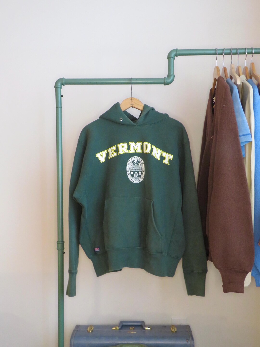 1990s Vermont University Reverse Weave Boxy Hoodie Size L/XL - Etsy