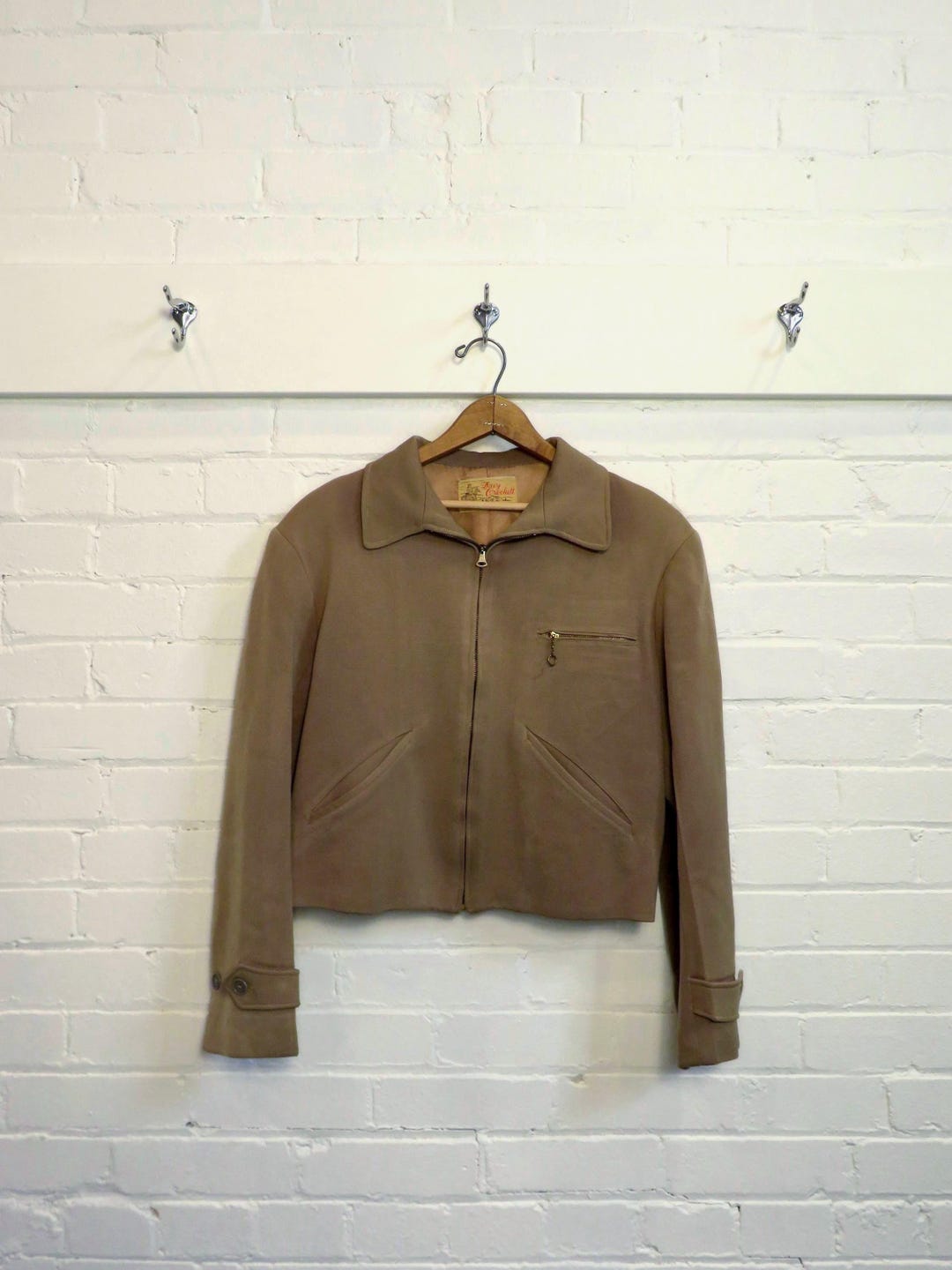 1950s Davy Crockett Frontiersman Tan Western Cropped Jacket Size M/L - Etsy