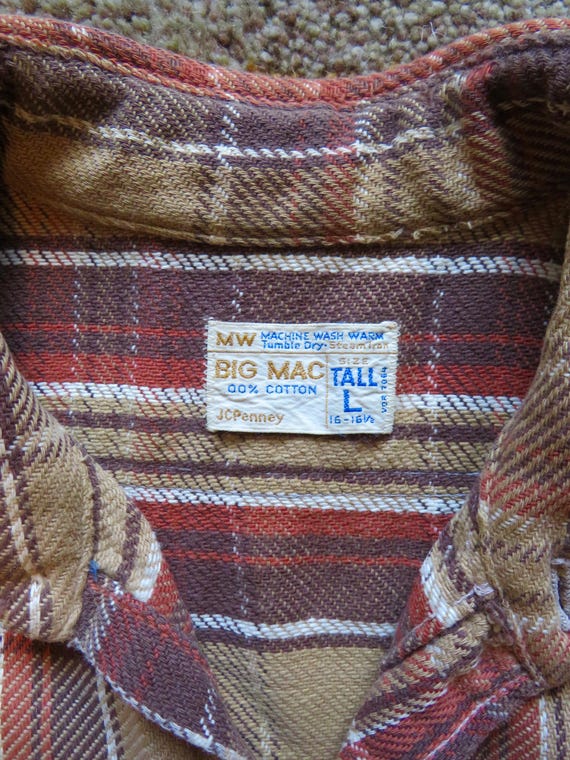 1970s Big Mac Cotton Flannel Shirt size M/L - Gem