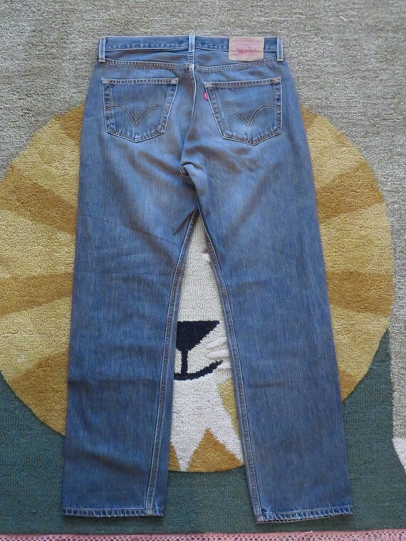 2000s Levi's 501 Washed Black Denim Jeans 32x30 - Gem