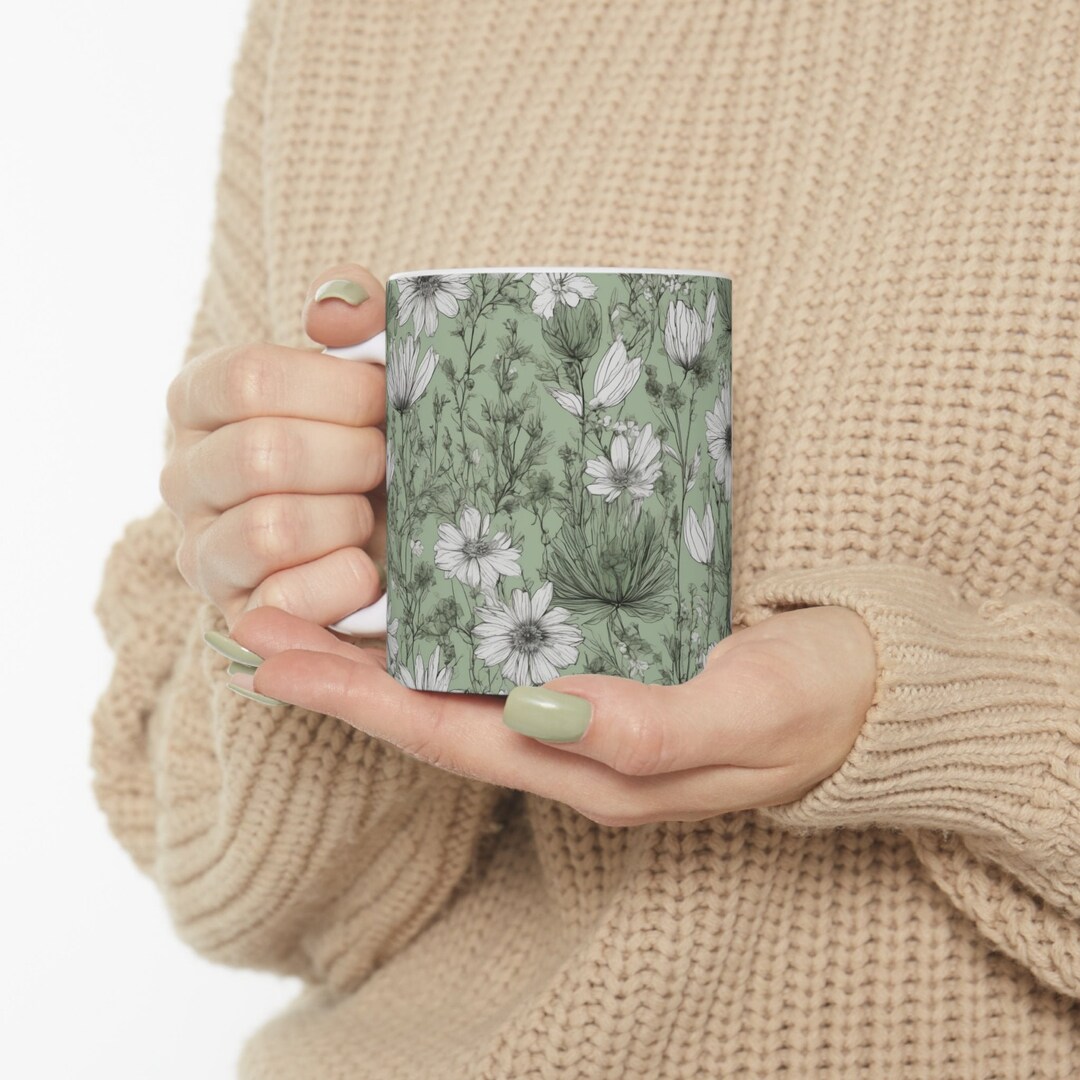 Wildflowers Ceramic Coffee Mug, Trendy Mugs, Popular Coffee Mugs ...
