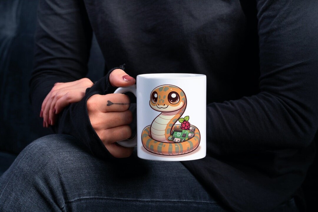 Python Snake Ceramic Mug Wholesome Gift Programmer Gift Tech Gift Coffee Mug Tea Mug Beautiful ...