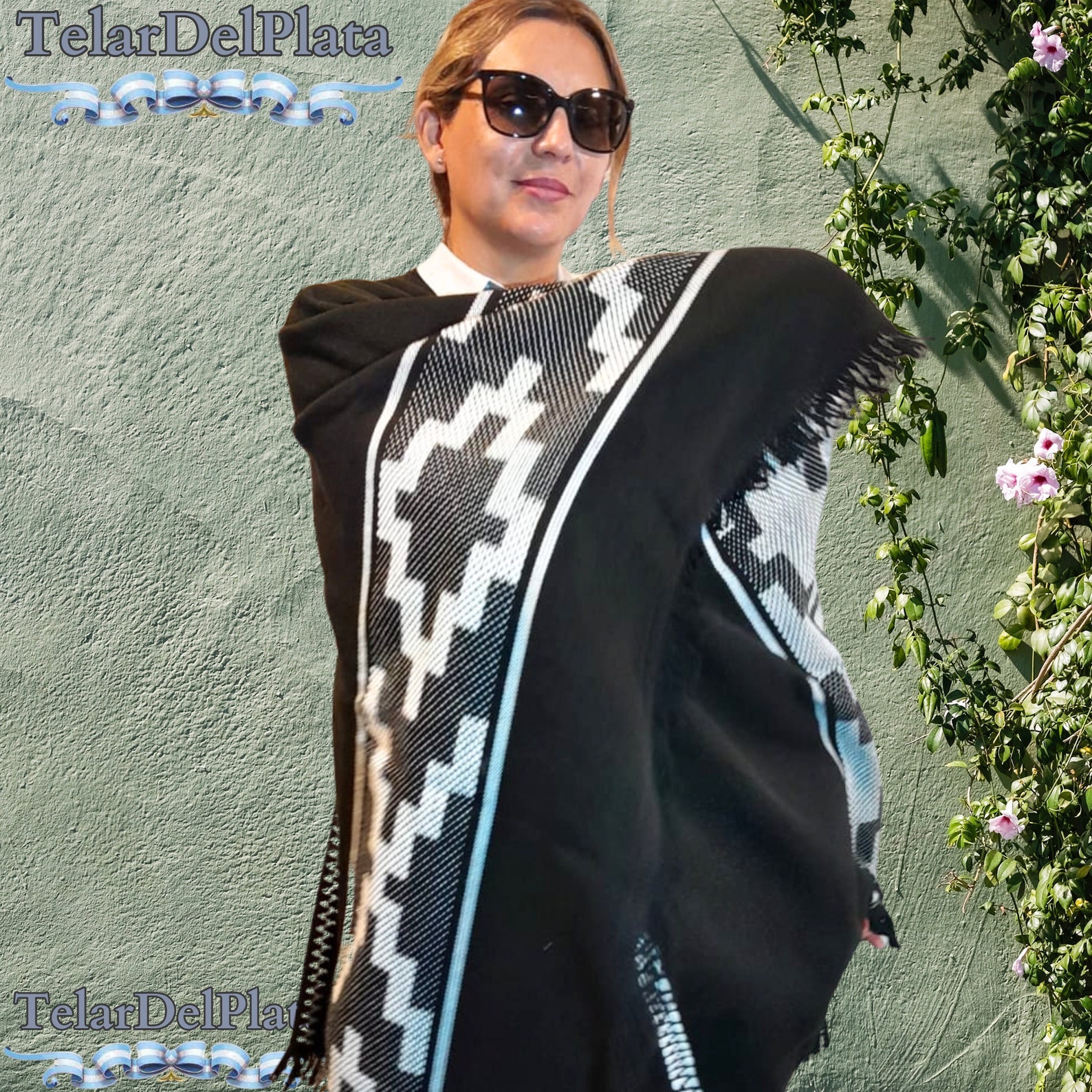 Argentine Poncho. Merino and Vicuña Wool. Loom Woven. Hand Finished ...