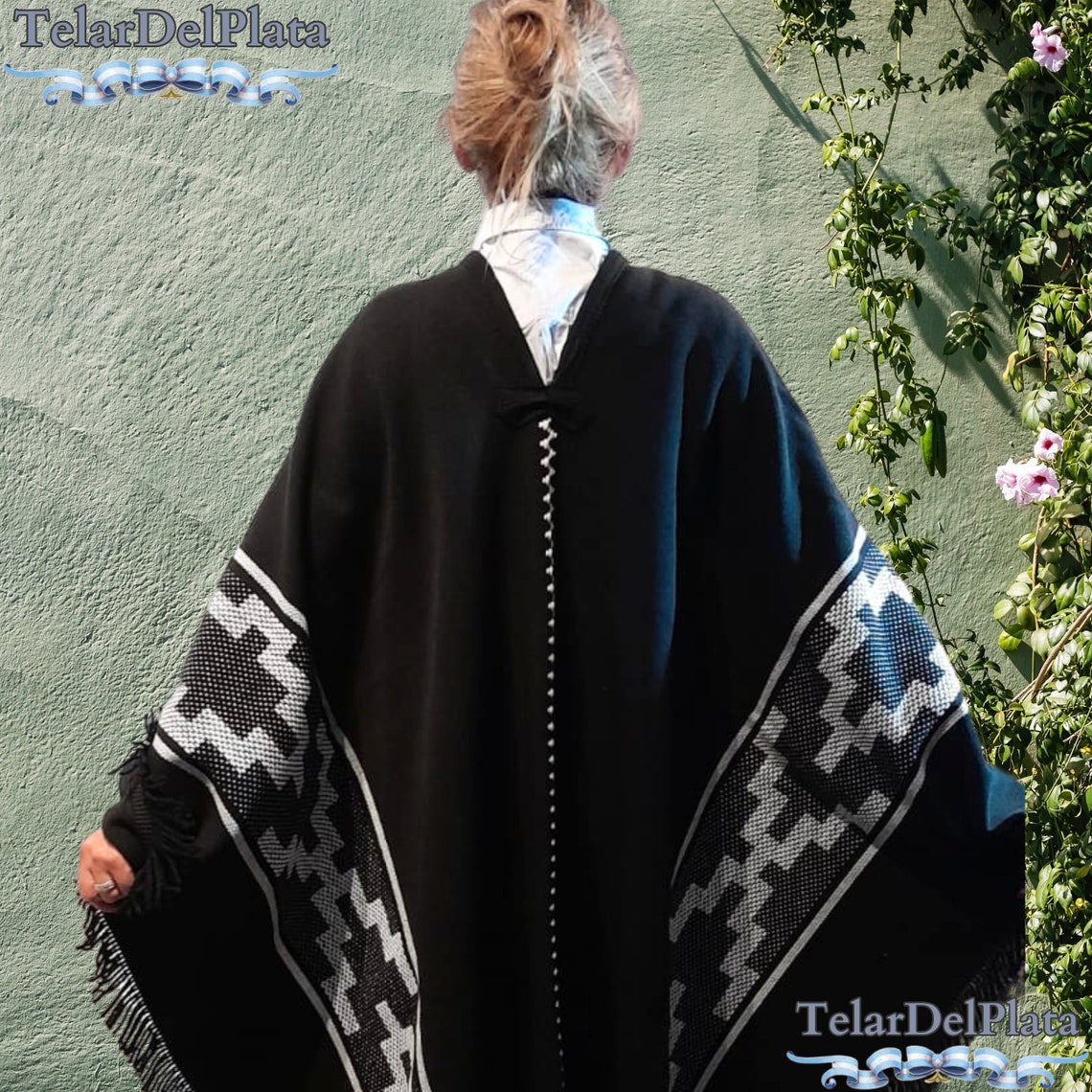 Argentine Poncho. Merino and Vicuña Wool. Loom Woven. Hand Finished ...