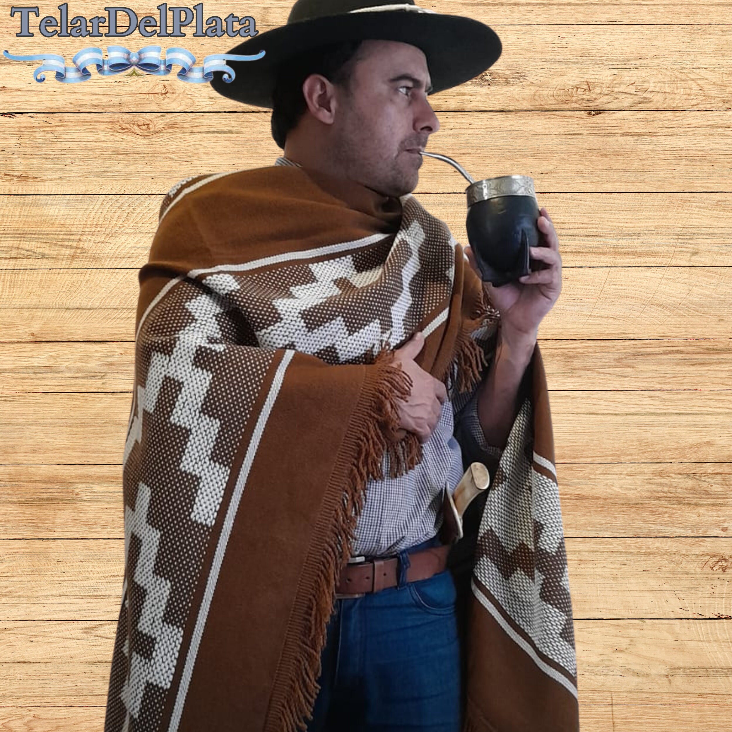 Argentine Poncho. Merino Wool. Loom Woven. Hand Finished. Gaucho Poncho ...