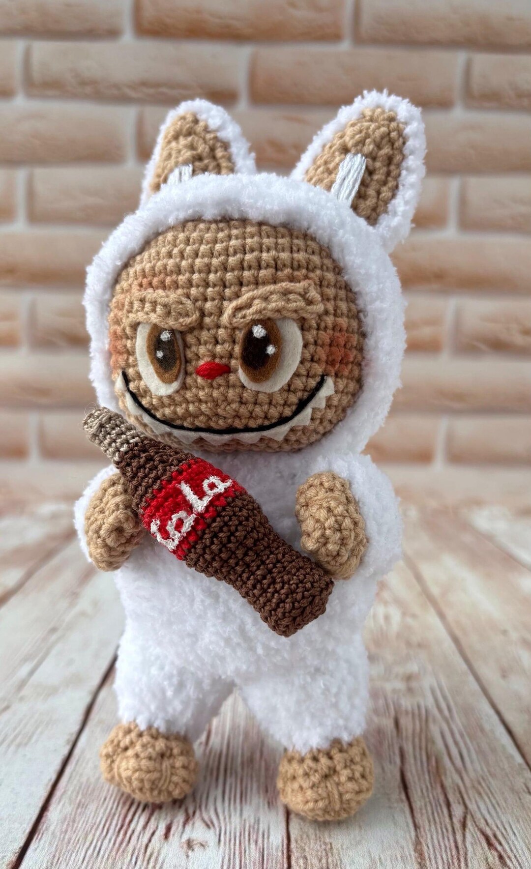 Smiling Little Labubu Crochet Plushie Pattern, Cute Spooky Monster ...